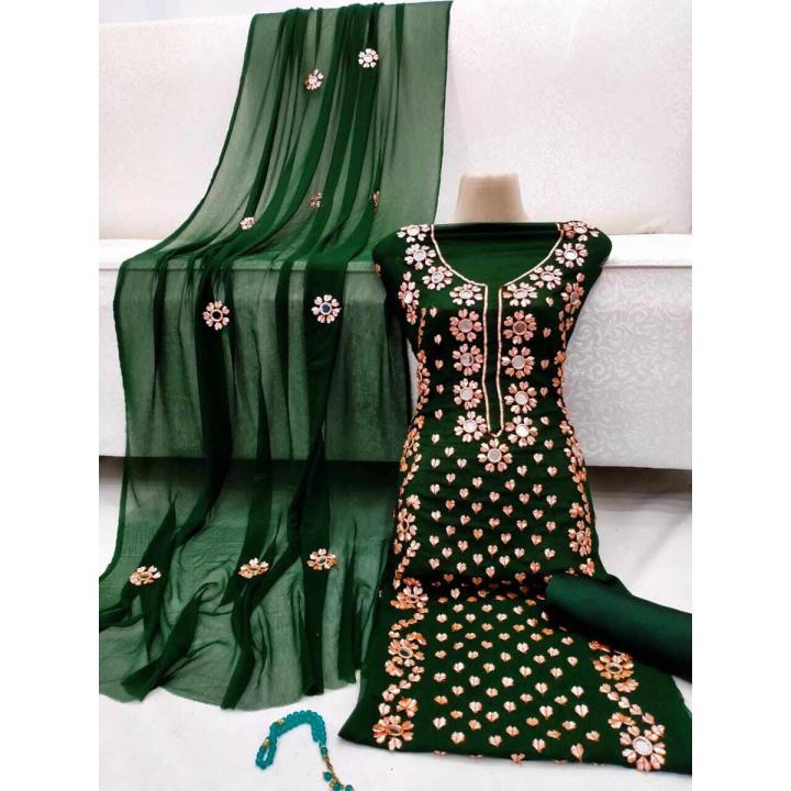 Crinkle shafoon gotta work Unstitched 2pc suit Winter Collection | Daraz.pk