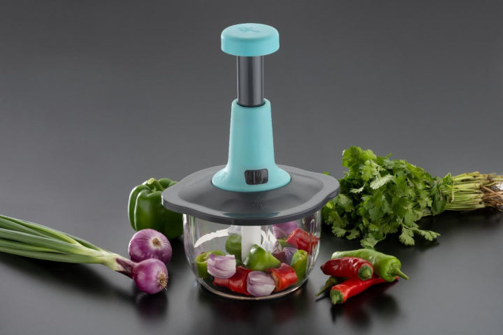 Manual Hand-Press Vegetable Food Chopper Mixer, Cutter Hand Pat Food ...