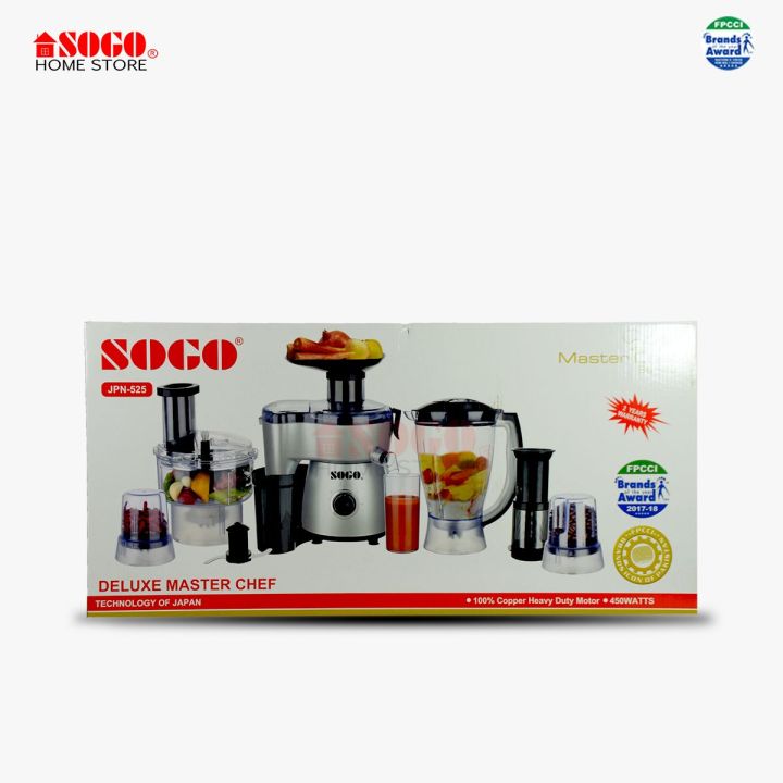 Sogo 5-in-1 Jumbo Food Factory with Extra Grinder (Jpn-525)/ 2 Years Brand Warranty | Daraz.pk