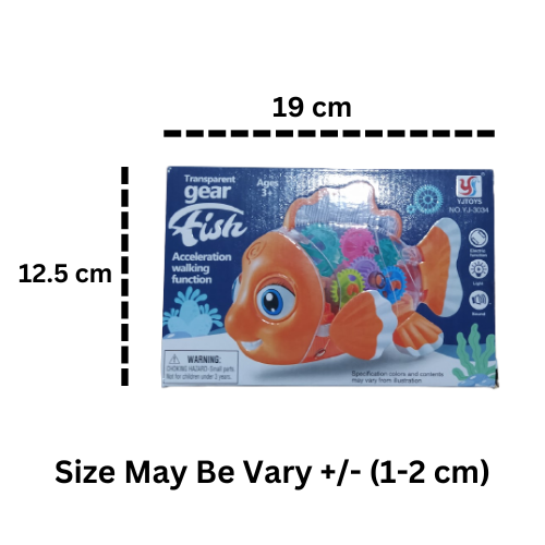 Cell Operated Transparent Light And Music Toy Fish / Toys For Kids ...