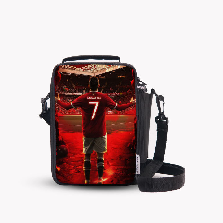 Traverse Ronaldo Lunch Bag with option to carry water bottle- Digitally ...