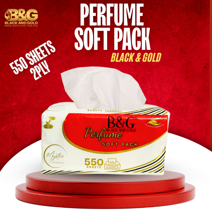Black & Gold Perfume Soft Pack Tissue 550 Sheets 2Ply - Perfume Tissues - Tissue - B&G Perfume ...