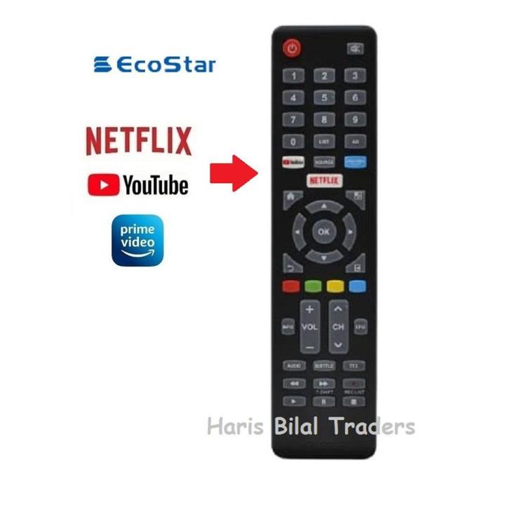 EcoStar Remote For Smart LED TV with YouTub & Netflex Button | Daraz.pk
