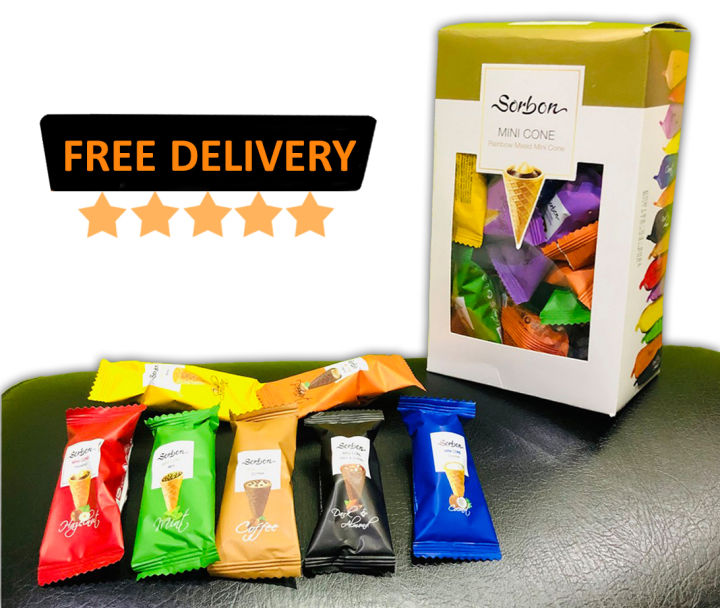 Fresh Sorbon Mini Cone Chocolate 32 Cones Imported Mini Cone Chocolate ...