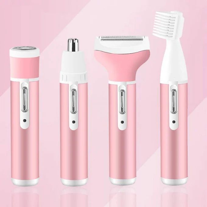 4 in 1 Original 3024 Rechargeable Women Skin Shaver Nose Eyebrow ...