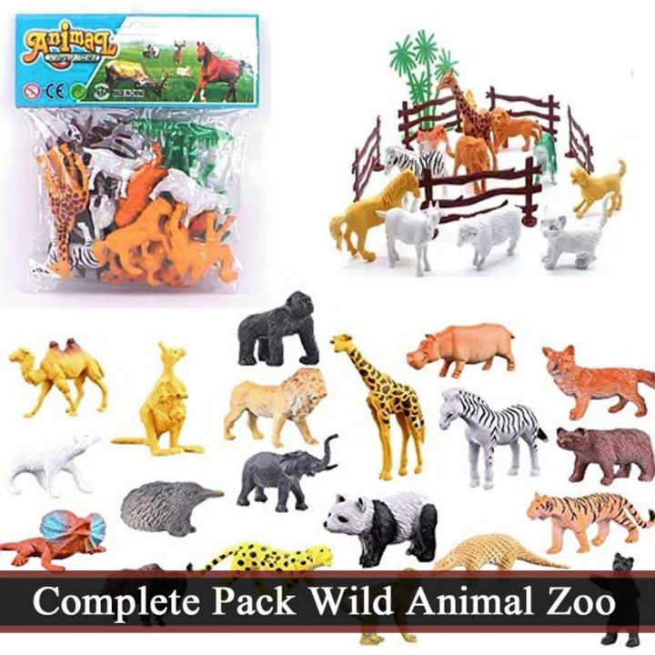 Wild Animals Zoo Toys For Kids - Multi Animals | Daraz.pk
