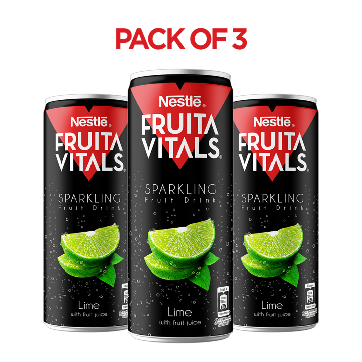 Nestle Fruita Vitals Sparkling Lime Can 3 x250ml PK | Daraz.pk