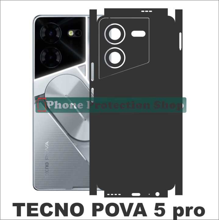 Tecno Pova 5 pro full Back 360 Protection skin wrap with sides and ...