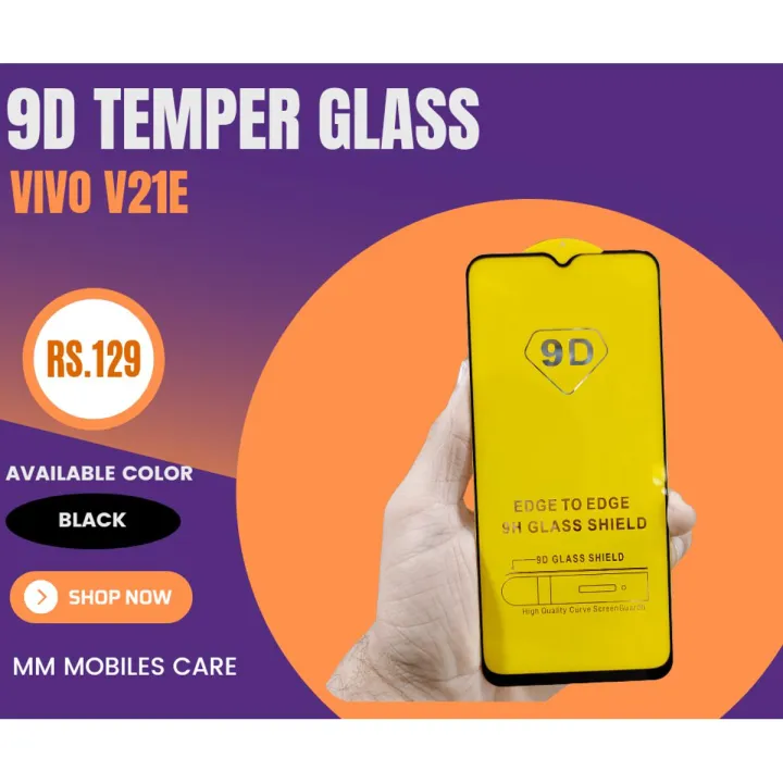 VIVO V21E 9d 21d glass screen temper Protector best for screen safety ...