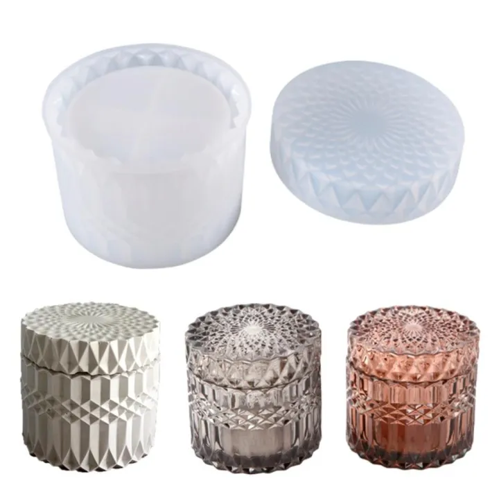 【100%-original】 Cement Candle Storage Candy Box Table Organizer Resin ...