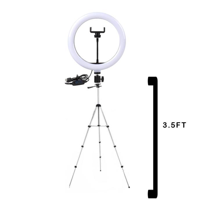 26cm / 36cm / 45cm RingLight With 3.5Feet / 7feet Stand And Phone Holder & 3 Shades of Colours ...