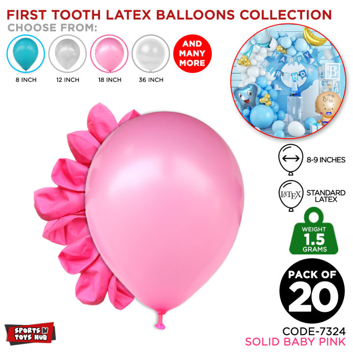 First Tooth Latex Balloon Collection, Party Theme Balloons, 6 Month ...