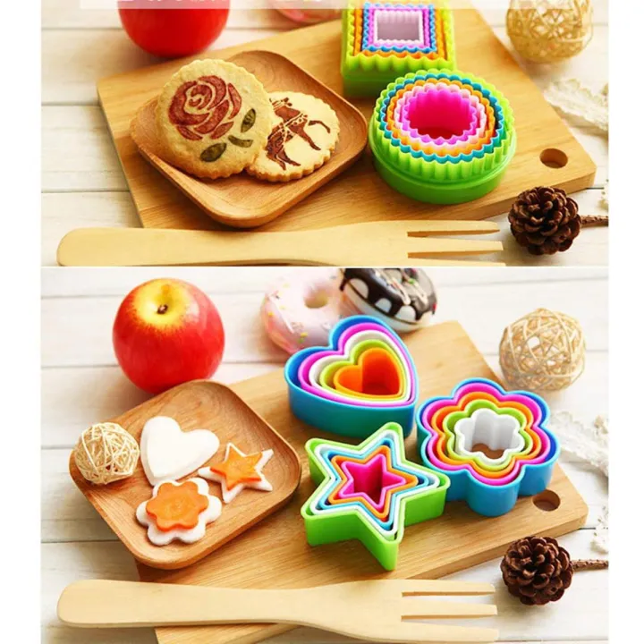 Z.M. Plastic Cookie Biscuit Cutter Star Frill Flower Fondant Pastry DIY ...