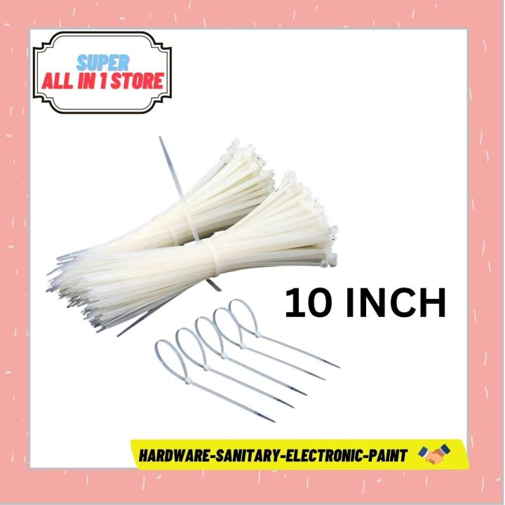 Cable Tie 10 inch | Nyloon cable zip tie bag | heavy duty | white color ...