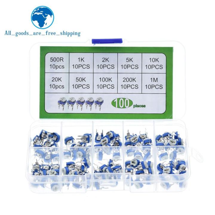 100Pcs/Box RM065 Carbon Film Horizontal Trimpot Potentiometer ...