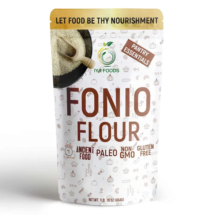 Iya Foods Fonio Flour 1 Lb. Pouch, Paleo, Vegan Premium Quality ...
