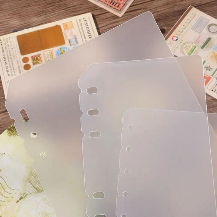 2pcs Simple A4 A5 A6 A7 Loose-Leaf Notebook Refill Paper PP Transparent ...