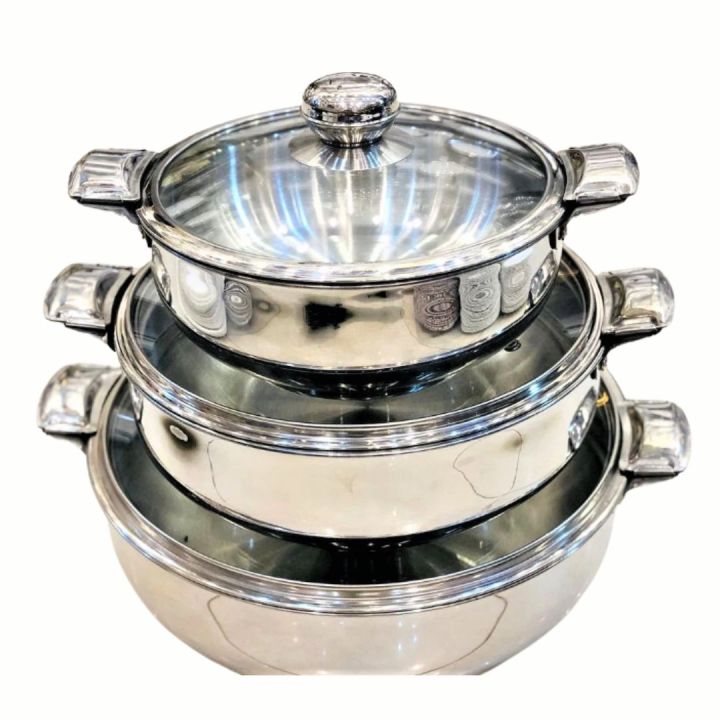 Hot Pot 3-Piece Set – Max Stainless Steel Multi-Case with Sliding Lock ...