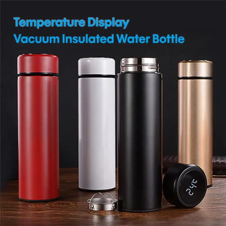Hot and Cold water bottle with LED Temperature Display, Stainless Steel ...