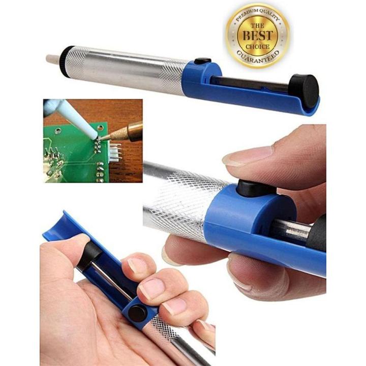 Aluminium Solder Desoldering Pump Tool Removal Device Blue Vacuum ...