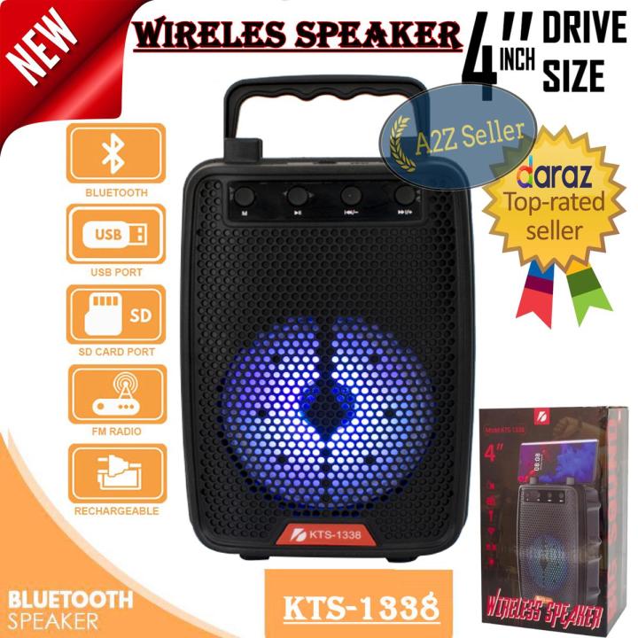 Original KTS 1338 Bluetooth Wireless Speaker / Support MIC-USB - SD Card / FM Radio / USB ...