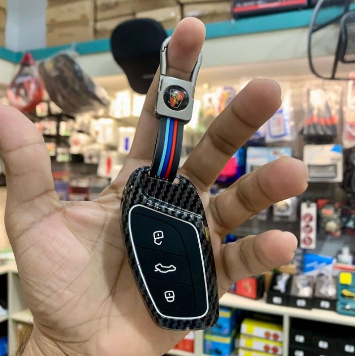 MG HS Metal Zinc Alloy Key Fob Cover – Carbon Fiber Style Premium Smart ...