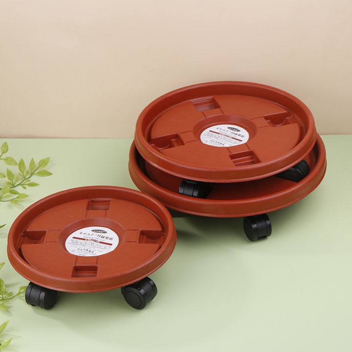Universal Flower Pot Wheels Round Plastic Tray Heavy Duty Flower Pot ...