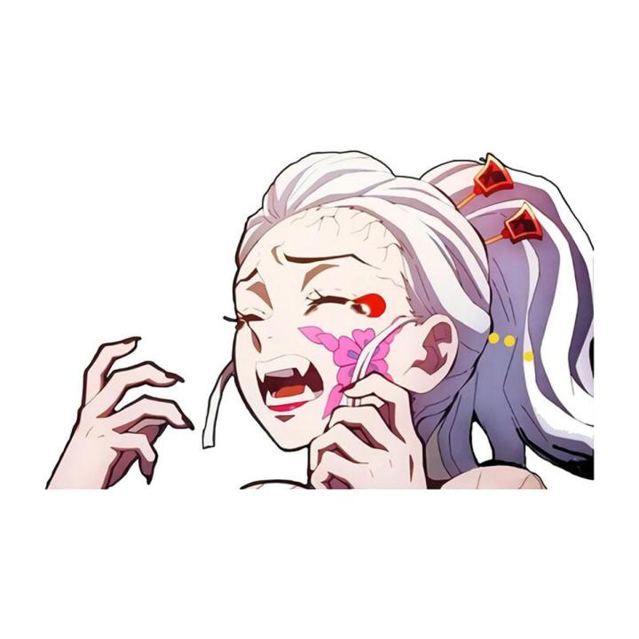Car Stickers for Anime Girl Demon Slayer Daki Peeker Tape DIY Laptop ...