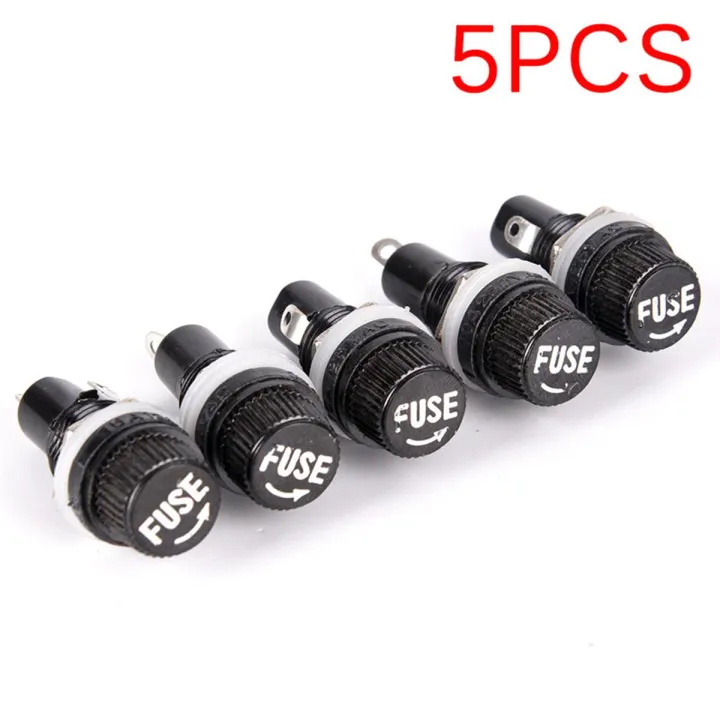 5PCS Chassis Panel Mount Fuse Holder Socket For 5*20 Glass Fuses 250V ...
