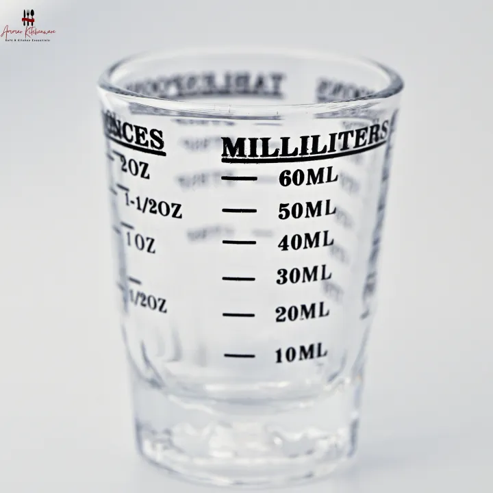 Glass measuring cup with scale for the kitchen, small measuring cups ...
