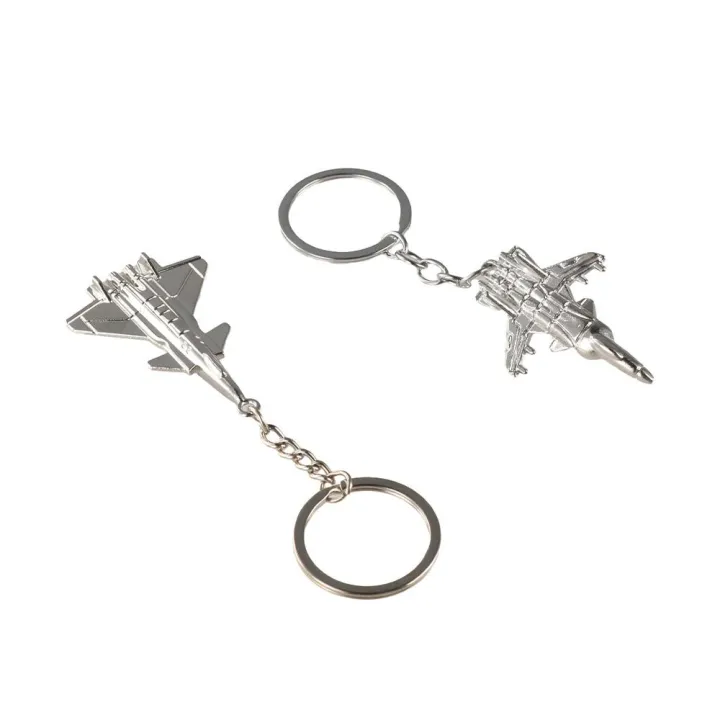 Key Holder 3D Aircraft Key Chain Fighter Jet Plane Metal Car Key Ring ...