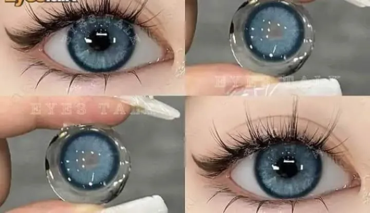 Eye contact lense eye care lense party wear lense in blue shade | Daraz.pk