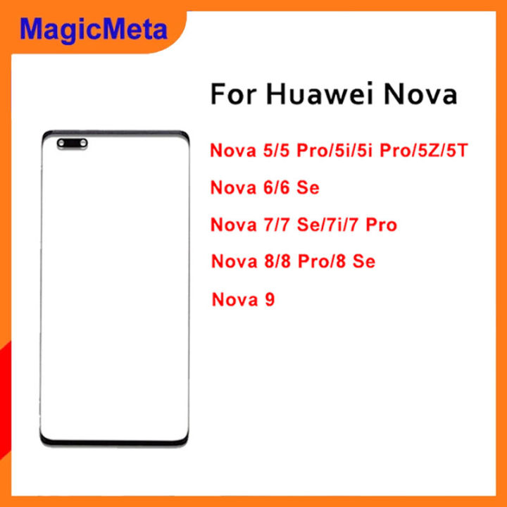 MagicMeta Curved Outer Screen For Huawei Nova 5 6 7 8 9 Pro Touch Panel LCD Display Front Glass ...