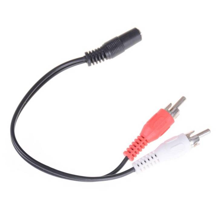 3.5mm 1/8'' Stereo Female To 2 Male Rca Jack Adapter Y Audio Cable ...
