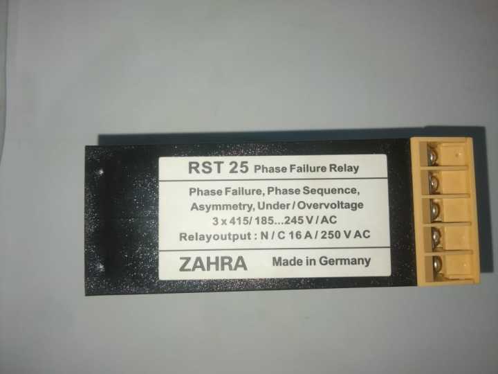 zahra RST 25 Three Phase Failure Relay, phase sequence,asymmetry,under ...