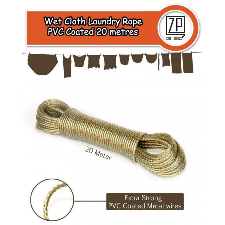 Strong and Heavy Duty Wet Cloth Laundry Rope PVC Coated Unbreakable And ...