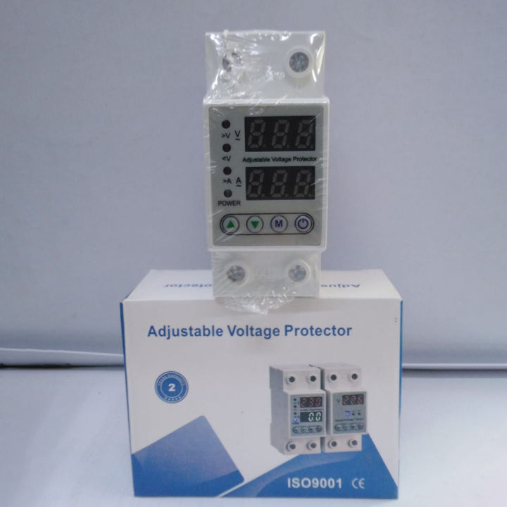 Single Phase Digital Protector Relay 2 IN 1 Display Din rail Adjustable ...