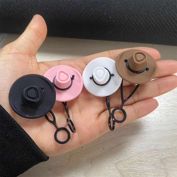 1/4 Pcs Silicone Cowboy Hat Straw Covers Cap Compatible For Stanley Cup 30 40 Oz, Cute Funny ...