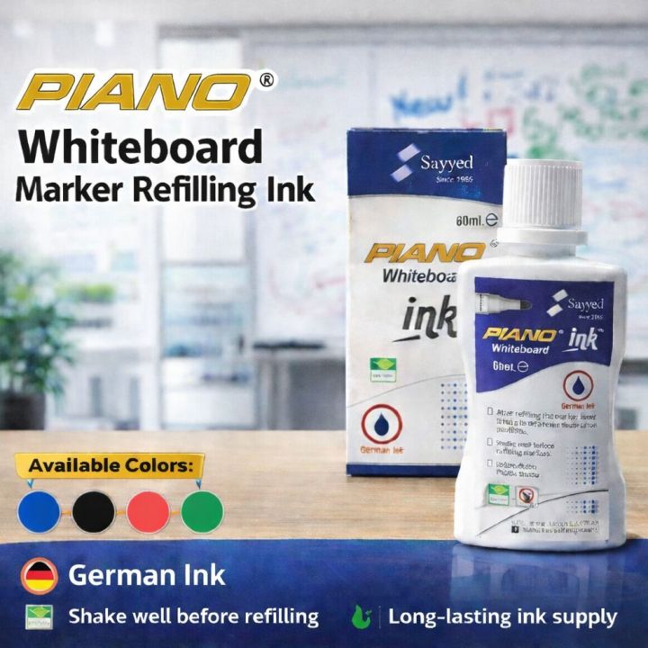 PIANO Whiteboard Marker Refilling Ink 60ml - Premium German Ink ...