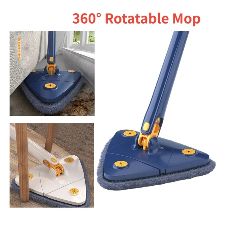 360 Twist Rotatable Mop | Extended Triangle Auto Squeeze Long Handle ...