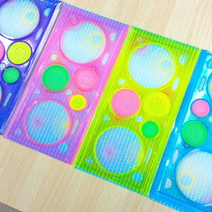 Spirograph Geometric Ruler Drafting Stencil Spiral Art Classic Random ...