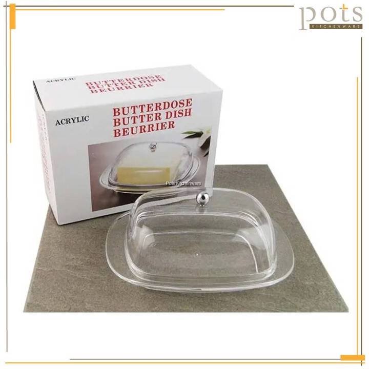 NEW Taiwan Made Clear Acrylic Butter Dish with Cover in Pakistan | Daraz.pk
