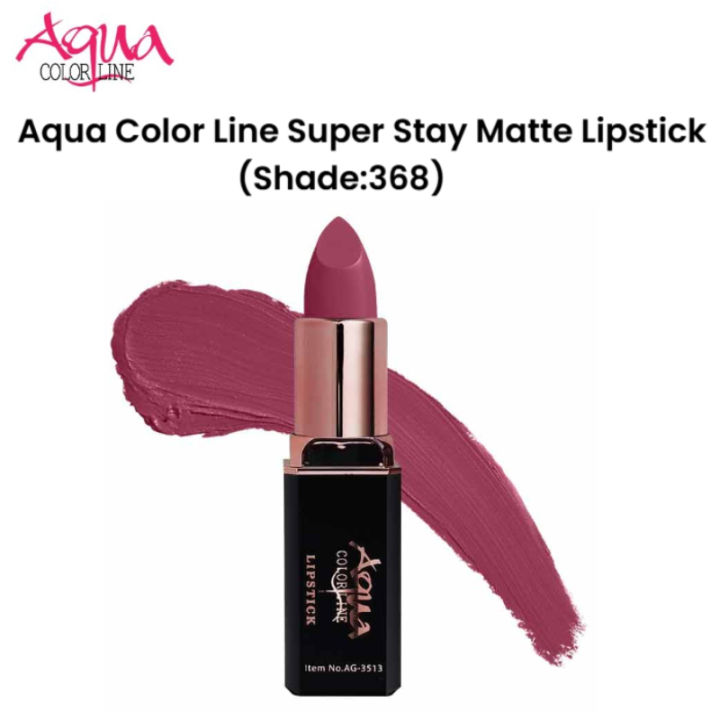 Aqua Color Line Super Stay Matte Lipstick (Shade:368) | Daraz.pk
