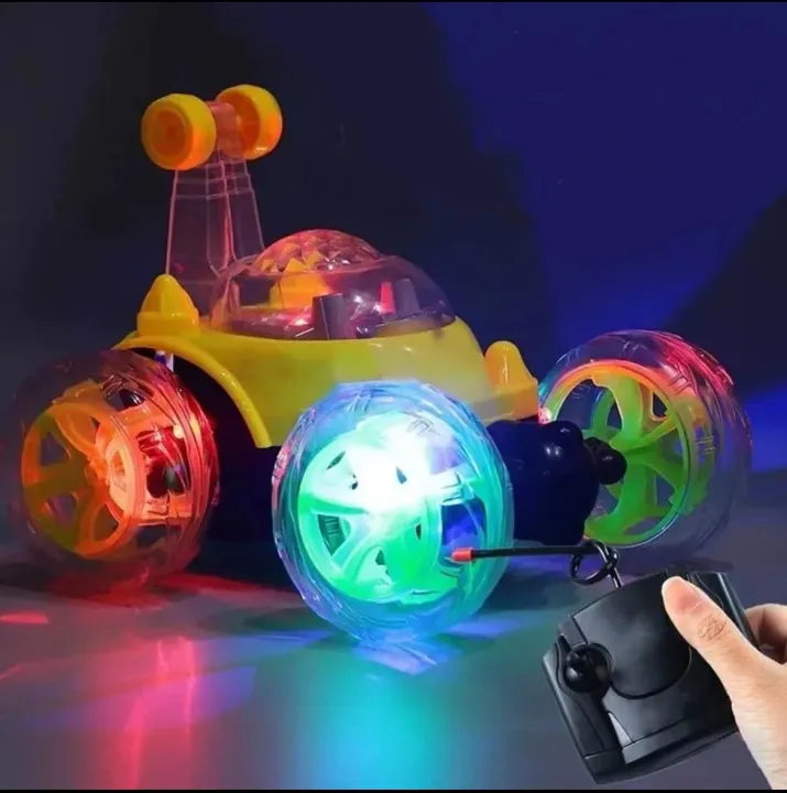 Rechargeable 360 Degree Rotation Stunt King Remote Control Stunning Moves Car Toy for Kids with ...