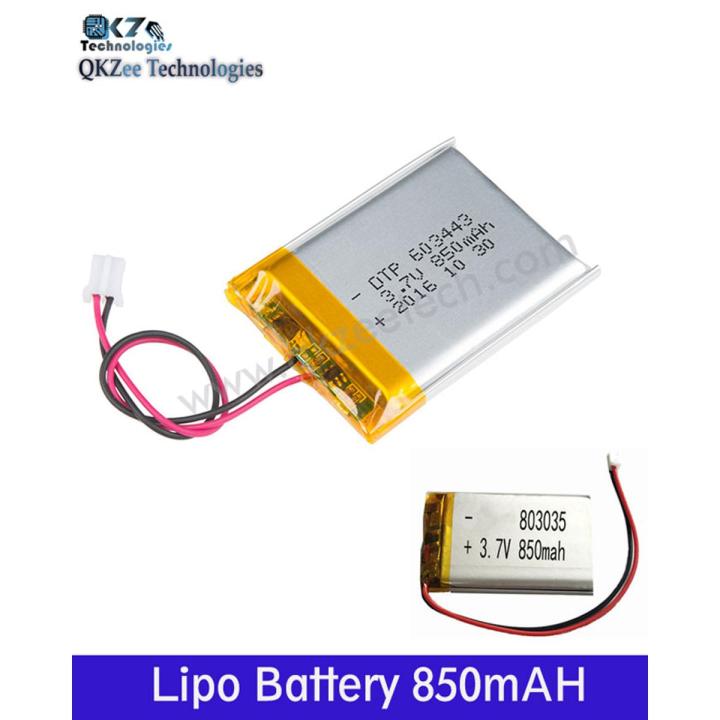 Lipo Battery Lithium battery Li-ion Battery With JST2.0 Connector 800 ...