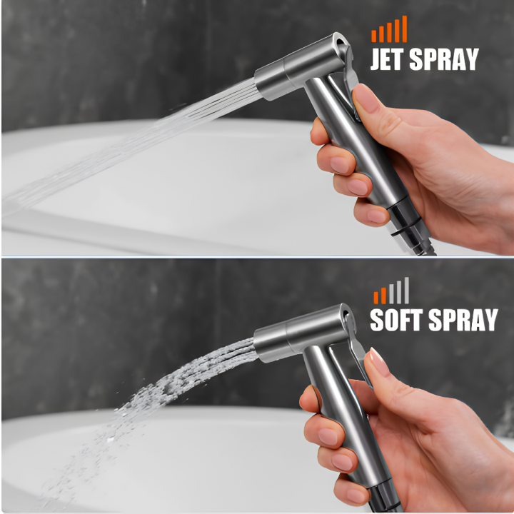 AL-MUFLIHOON Muslim Shower Stainless Steel 304 Complete Set with Holder ...