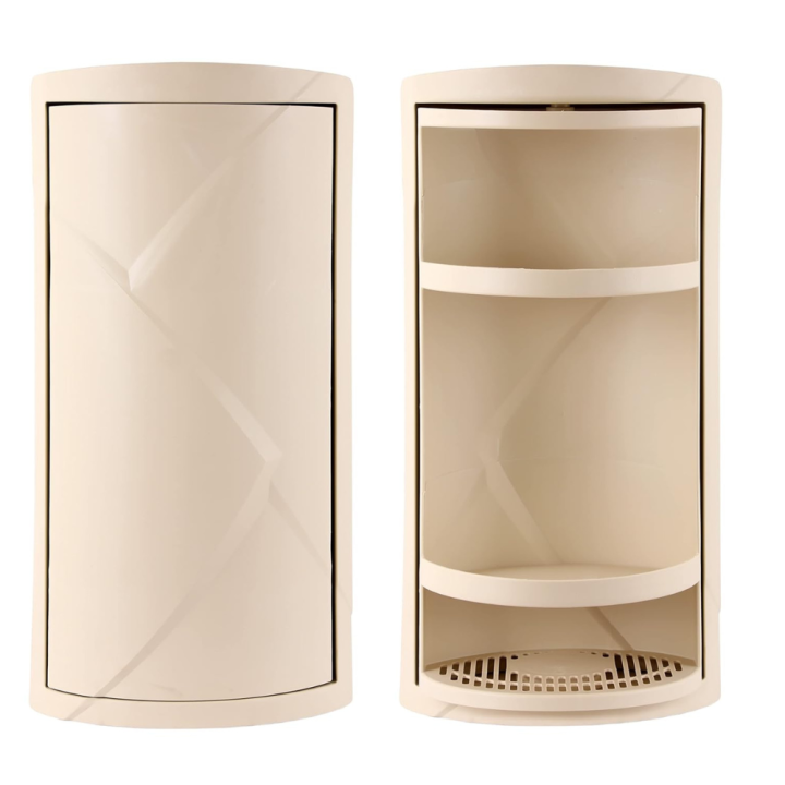 RICHARD Washroom Corner Cabinet 360° Rotating Cabinet – Plastic ...
