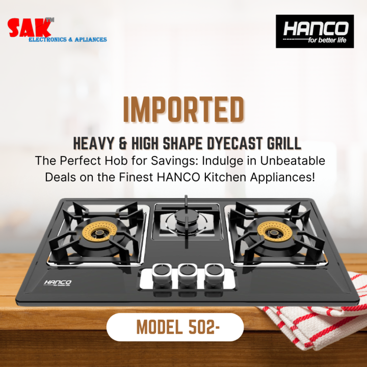 HANCO Stainless Steel Hob with Brass Burners (Model 502) - Auto ...