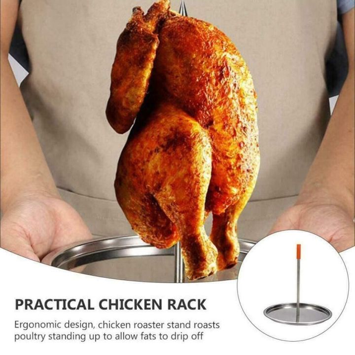 Stainless Steel With Chassis Removable Handle Barbecue Meat Rack Spike ...