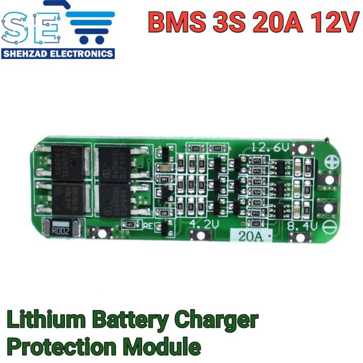 3S 20A 12V Lithium Battery Charger Protection Board Module 18650 Li-ion Battery Cell Charging ...